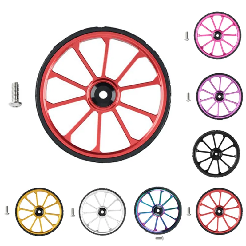 Aluminum Folding Bike Easy Wheel Set CNC Ultralight Sealed Bearing Push ...