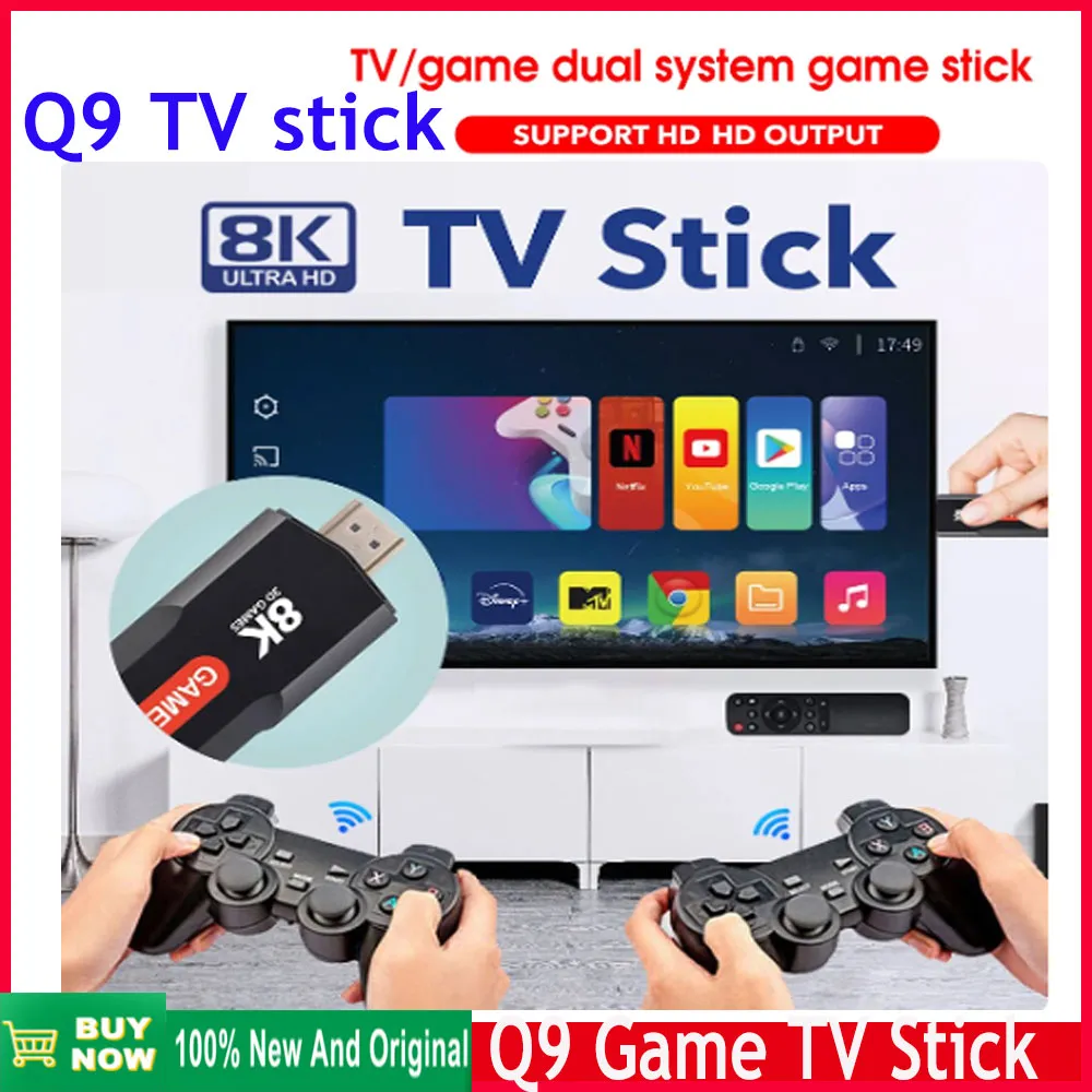 DHgate.com:Q9 TV Stick: 8K Media Player with 10000 Games, Android 10, Dual-Band Wi-Fi, and Dual ...