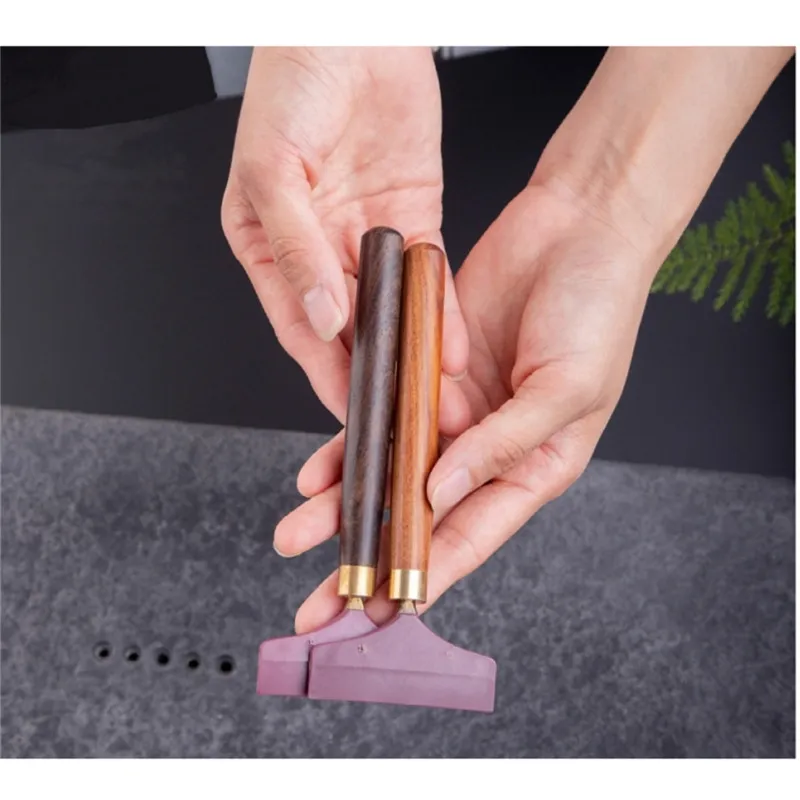 DHgate.com:2024 Sandalwood Handle Leather Scraper, Thin Gluing Gumming ...