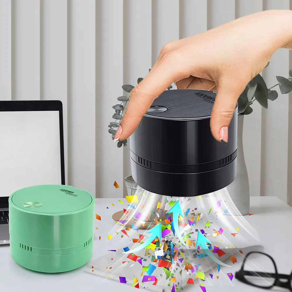 Mini Desktop Vacuum Rubber Confetti Sweeper for Home, Office & Desk ...