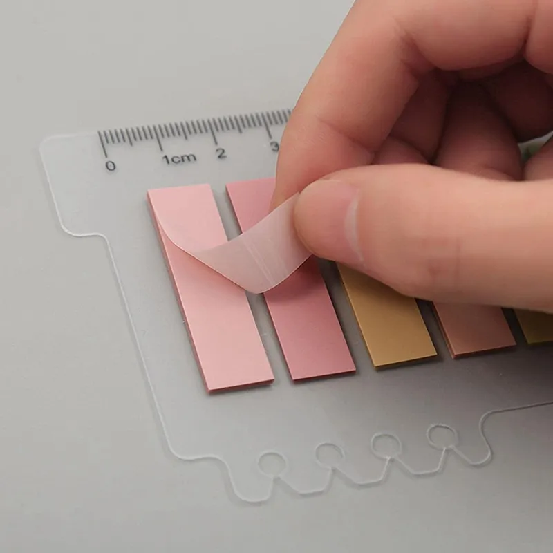 6-Pack 1200 Sticky Page Markers with Built-in Ruler, Pastel Index Flags ...