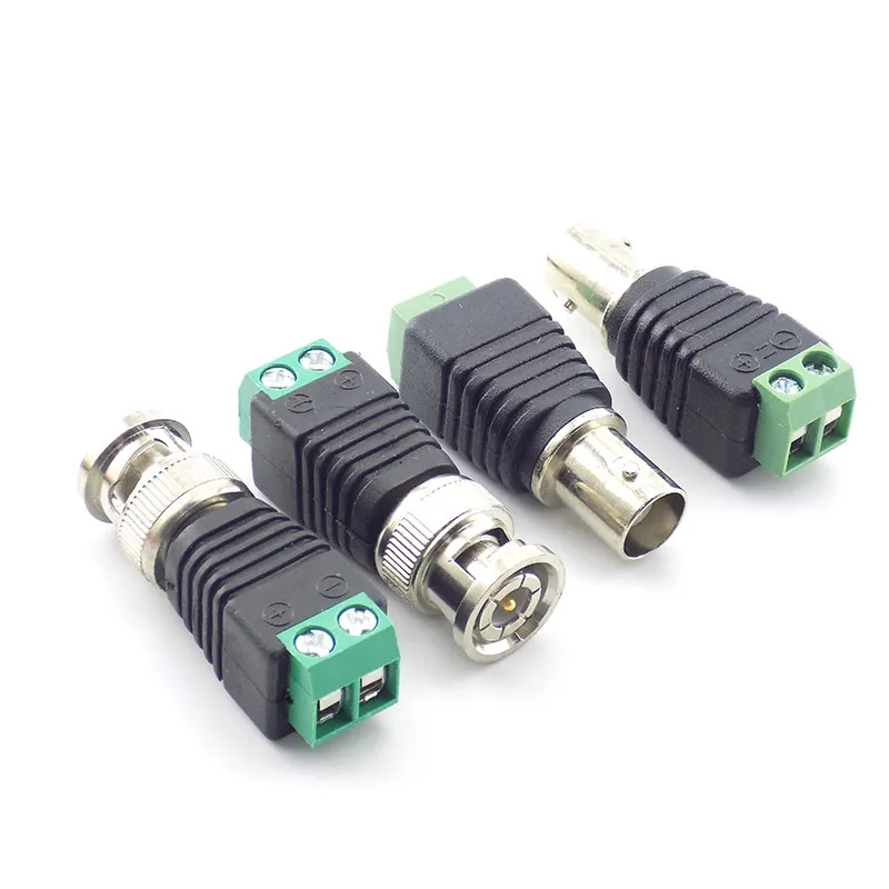12V DC BNC Power Male/Female Jack Connector Adapter For CCTV Video ...