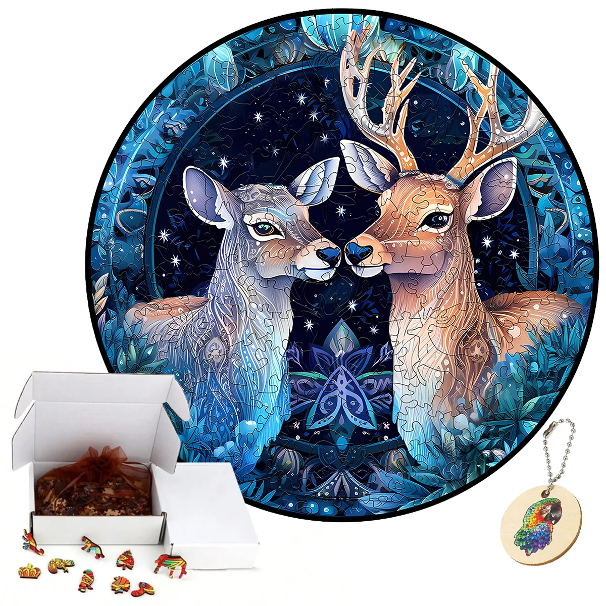 DHgate.com:Animal Wooden Jigsaw Puzzles Mysterious Deer Turkey Puzzles ...