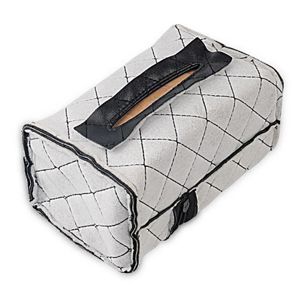 Car Tissue Box Holder PU Leather Back Seat Headrest Tissue Storage ...