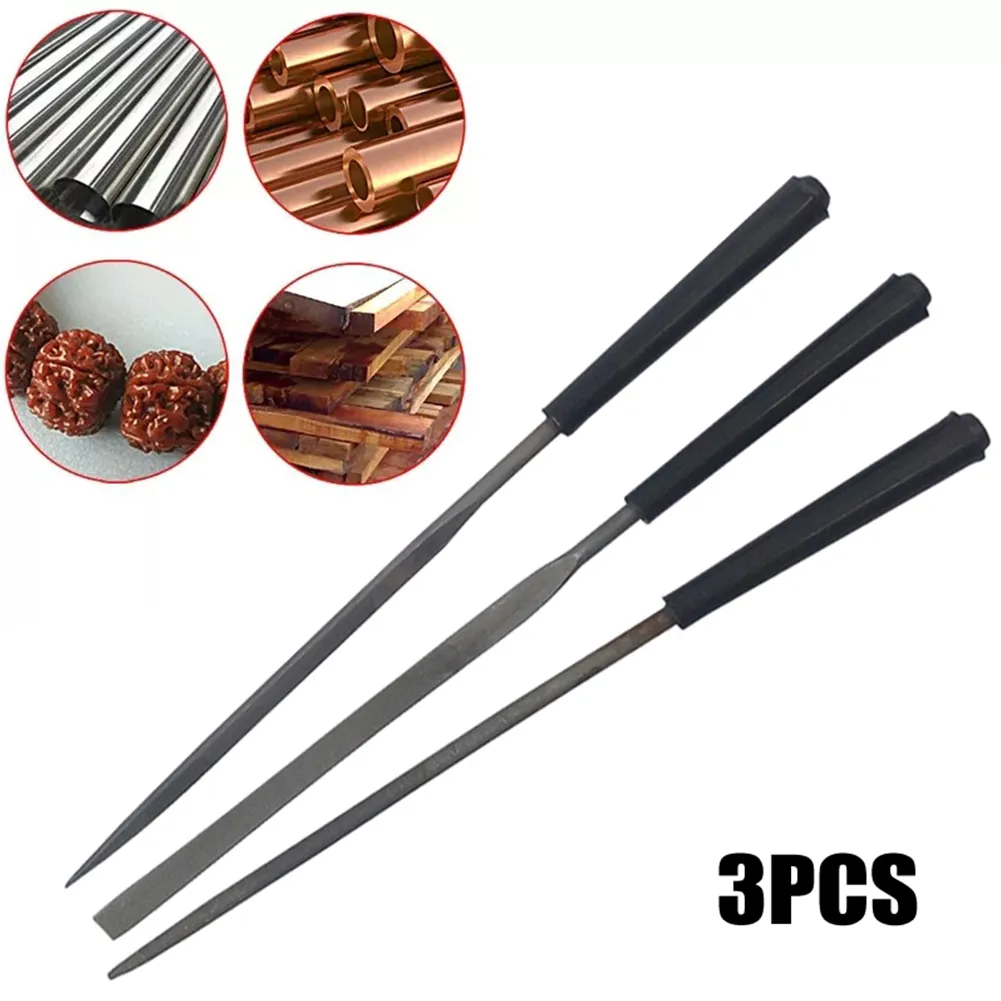 3-Piece Mini Needle Files Set - Precision Crafting Tools for Metal ...