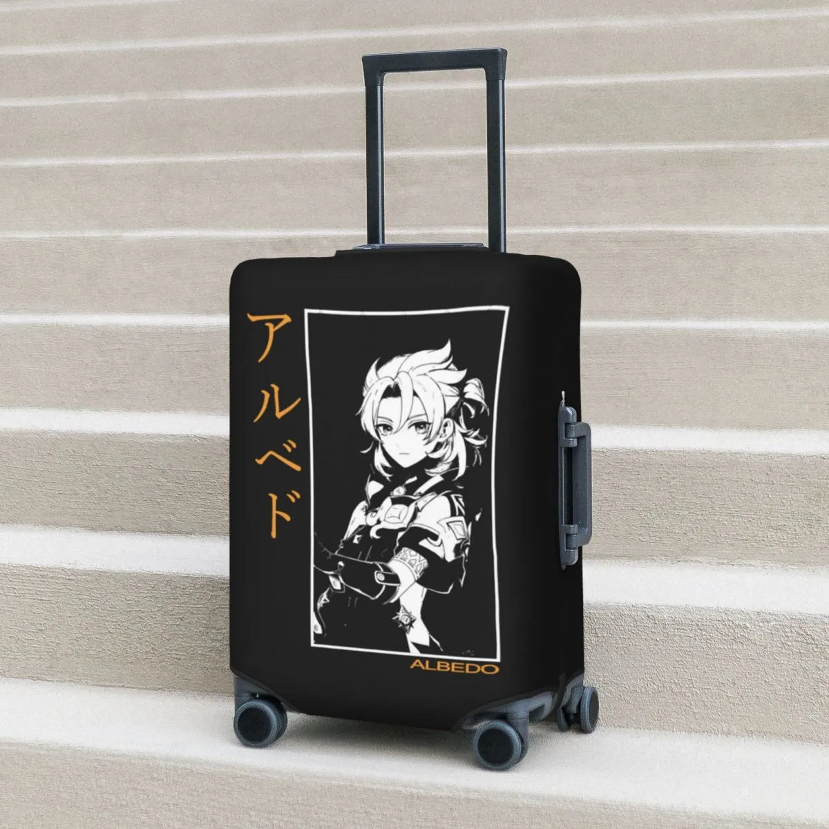Genshin Impact Albedo Luggage Case Cover: Anime Cruise Trip Protector ...
