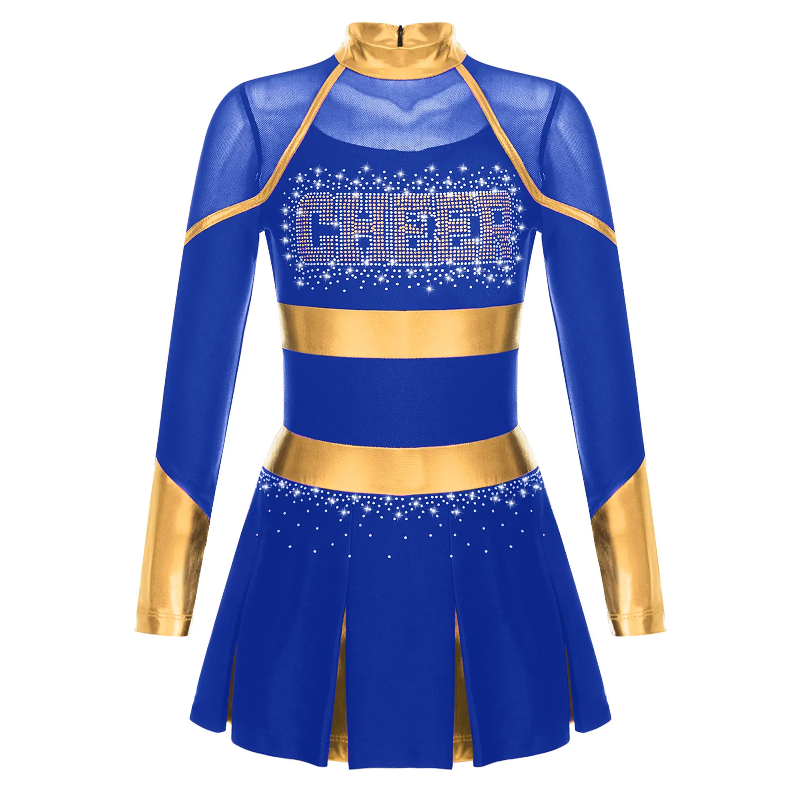DHgate.com:Girls' Glittery Cheerleading Costume | Metallic Cheer Dance ...