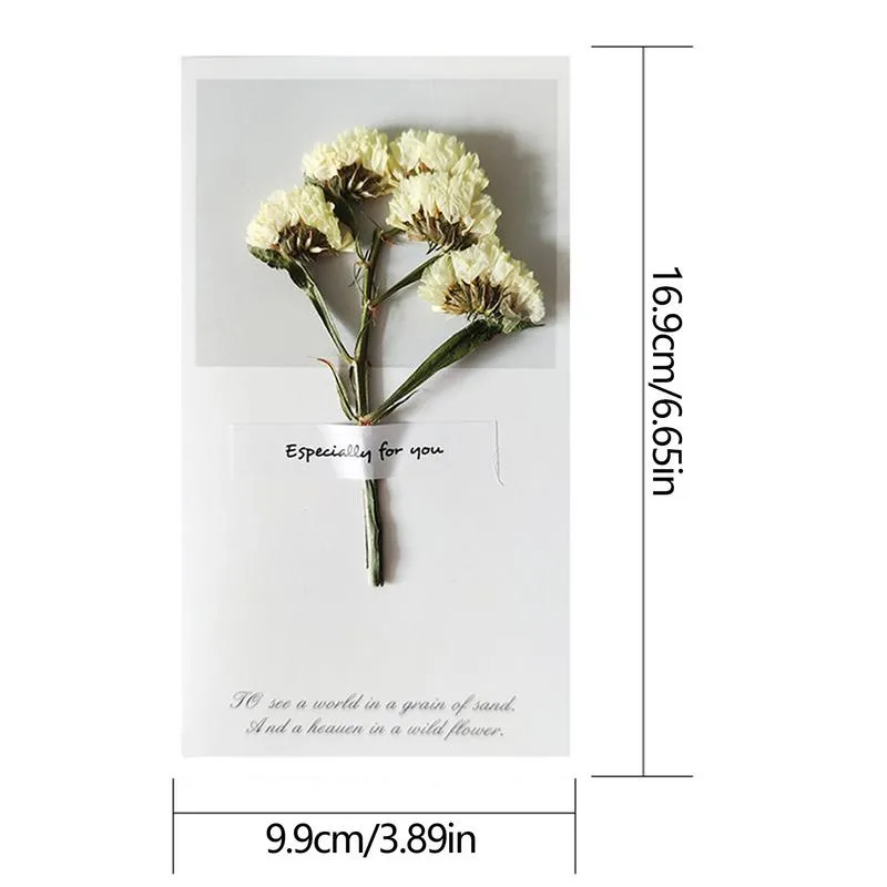 Dried Flowers Greeting Card, Vintage Blessing Card, Thanks Giving ...