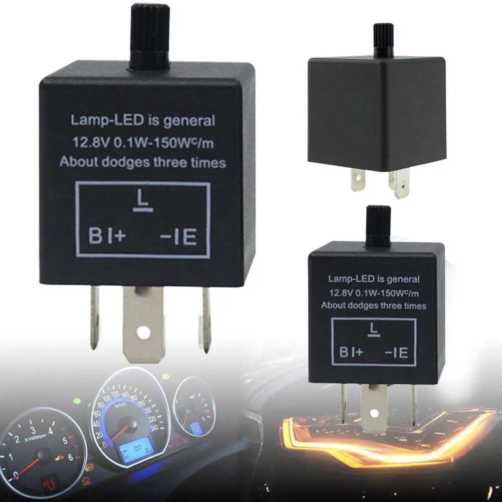 Car Flash Relay Electronic LED Adjustable Flasher Relay 12V for Turn ...