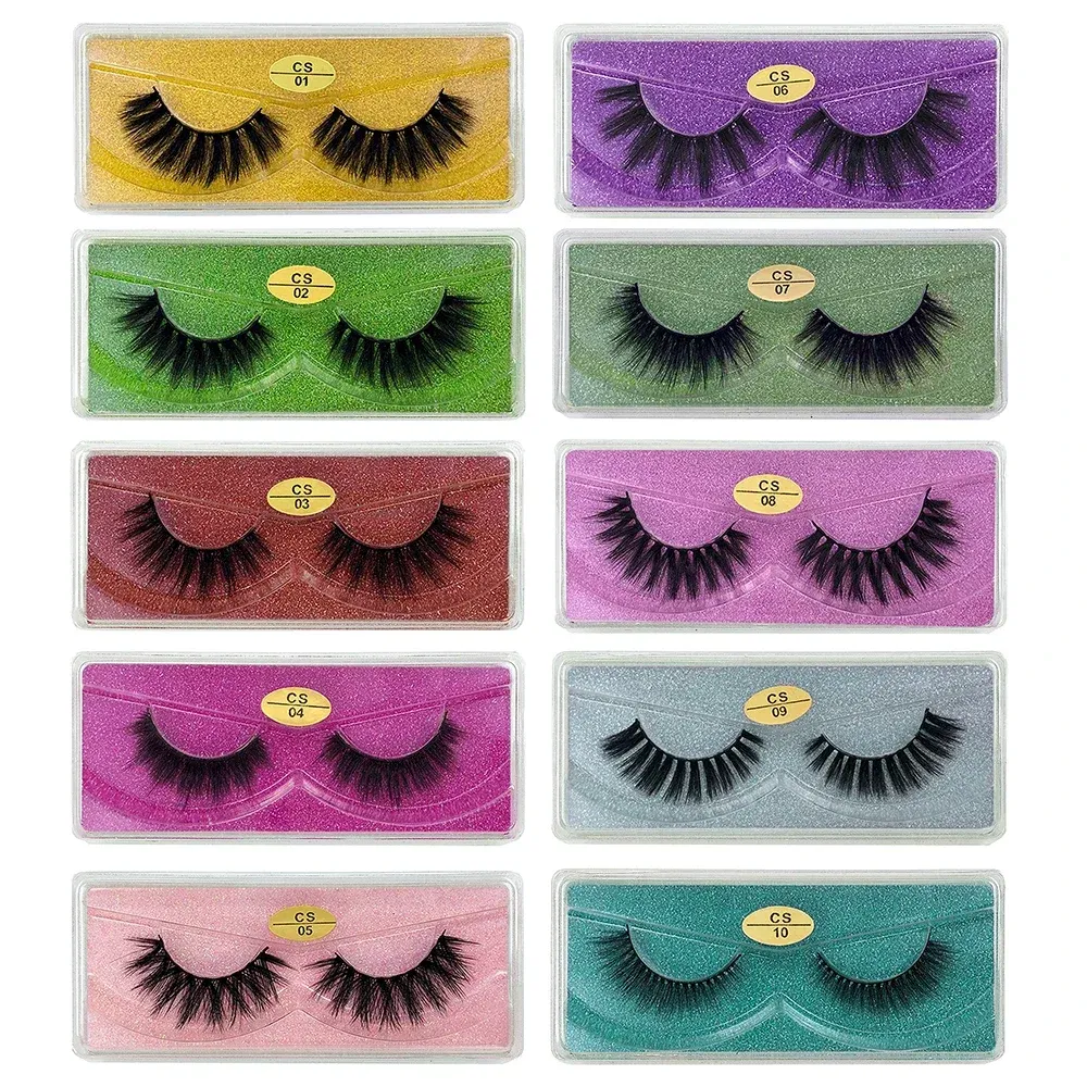3D Mink Eyelashes Bulk - Natural Soft Full Volume Lashes Pack from ...