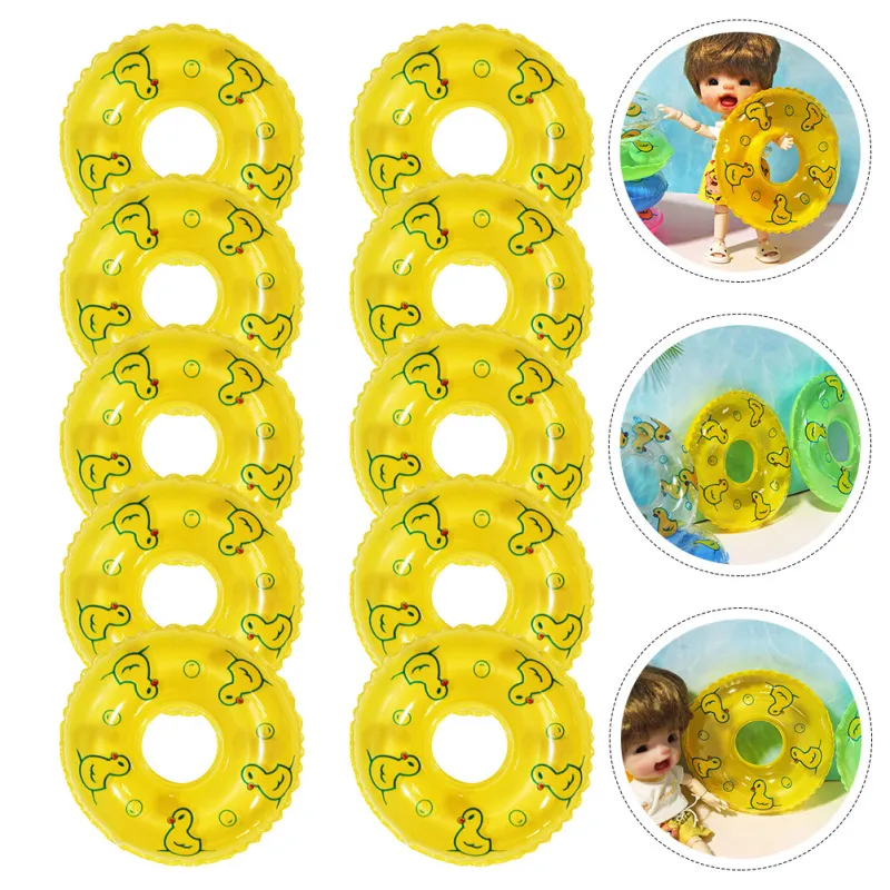 5-Miniature Swimming Ring for Dollhouse, Realistic Summer Bathing Float ...