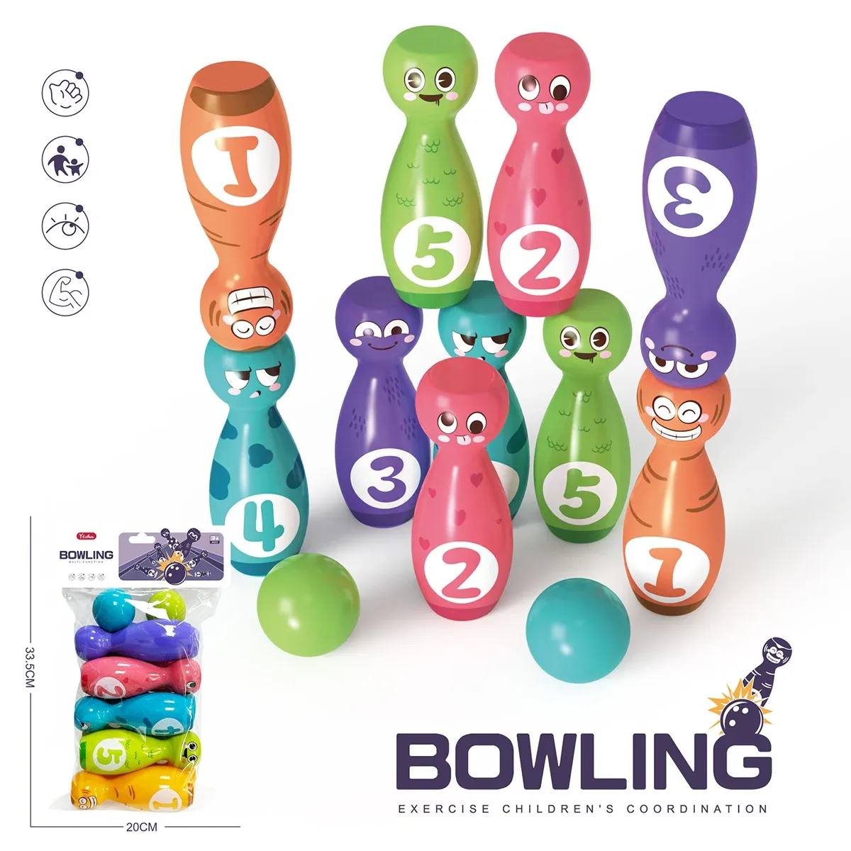 DHgate.com:Childrens Indoor Interactive Bowling Puzzle Toy Set for ...