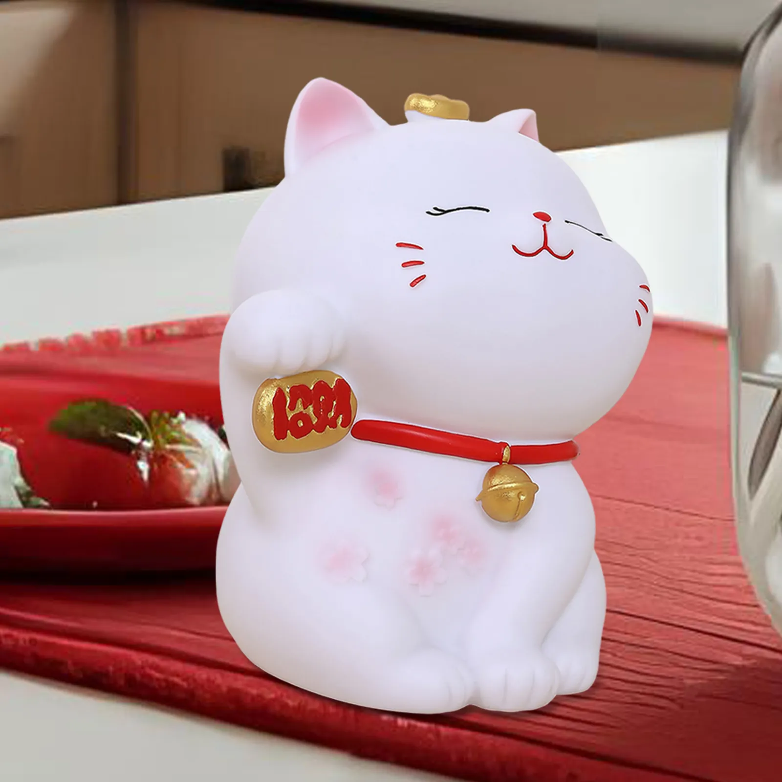 Lucky Cat Piggy Bank: 2024 Feng Shui Maif Saving Saving, Red Ceramic ...