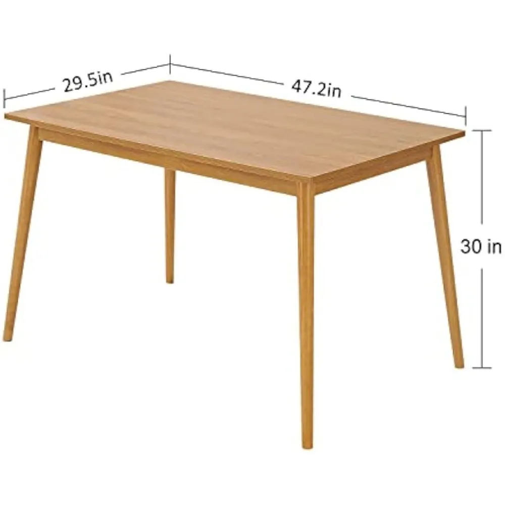 Modern Oak Finish Dining Table - 47 Inch Kitchen & Dining Room ...
