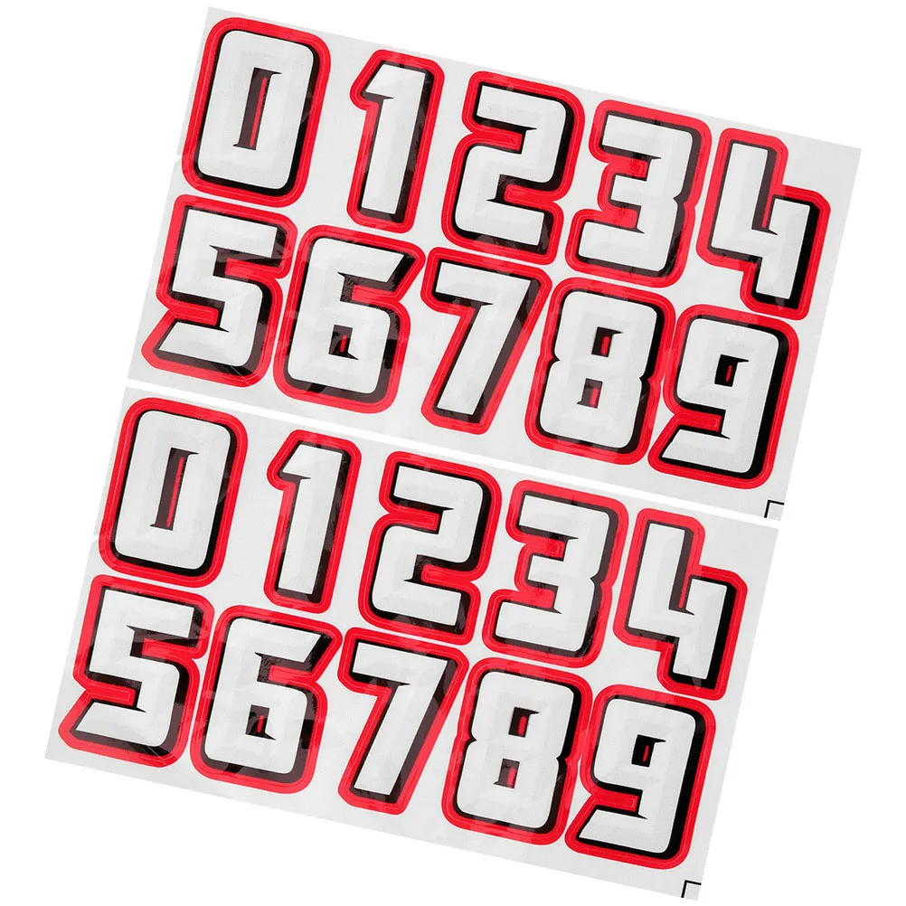 Reflective Number Sticker Decals for Motorcycles, Sports Equipment, and ...