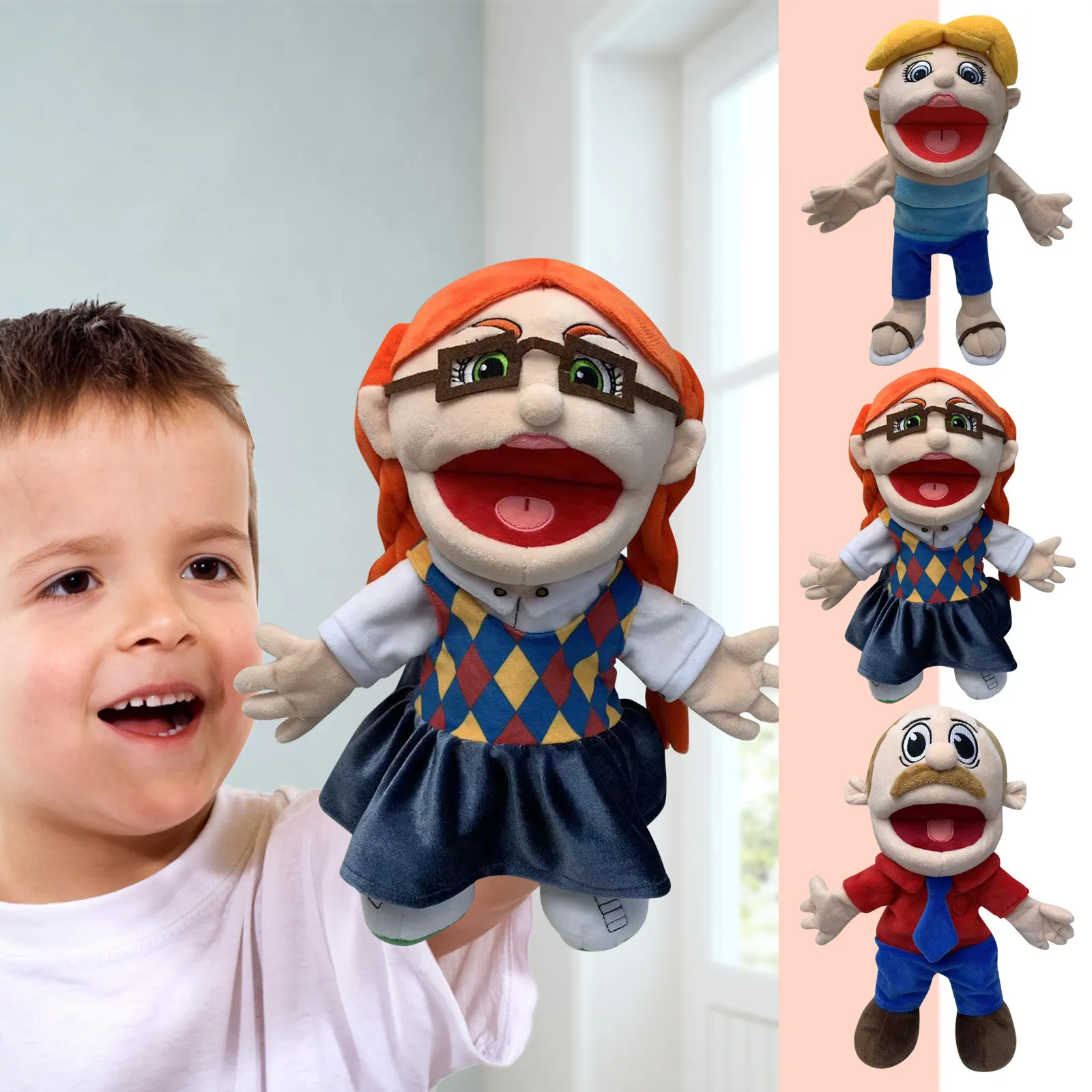Jeffy Clown Ventriloquist Doll Soft Handheld Muppet For Chefs, Juniors ...