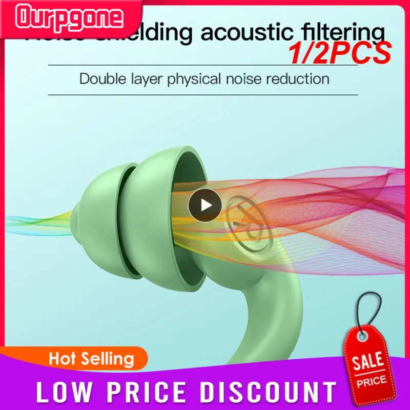 2-Pack Noise-Cancelling Silicone Earplugs: Soundproof Sleep, Study ...