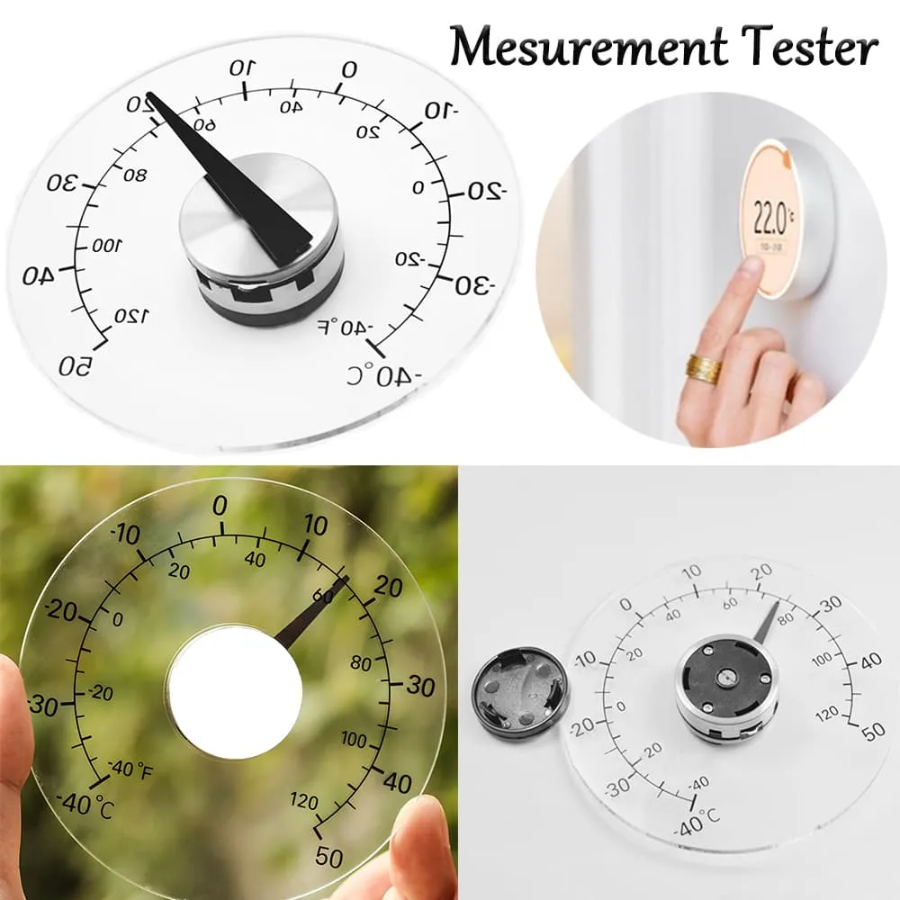 Outdoor Window Thermometer And Humidity Gauge Clear Measurement Tester ...
