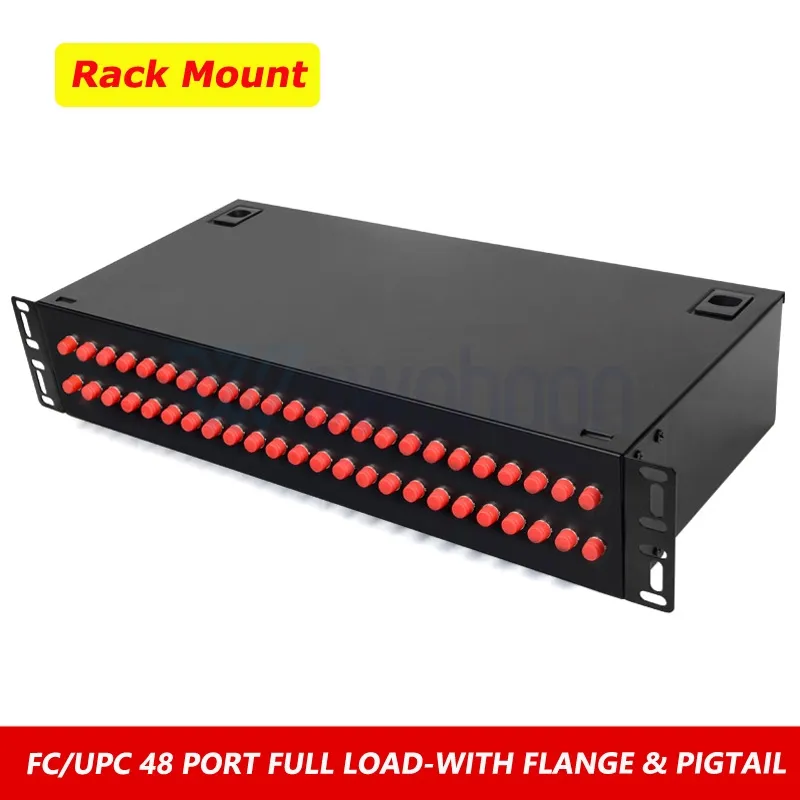 48 Port Fiber Patch Panel Rack Mount ODF With SC/FC/LC/ST Adapter ...