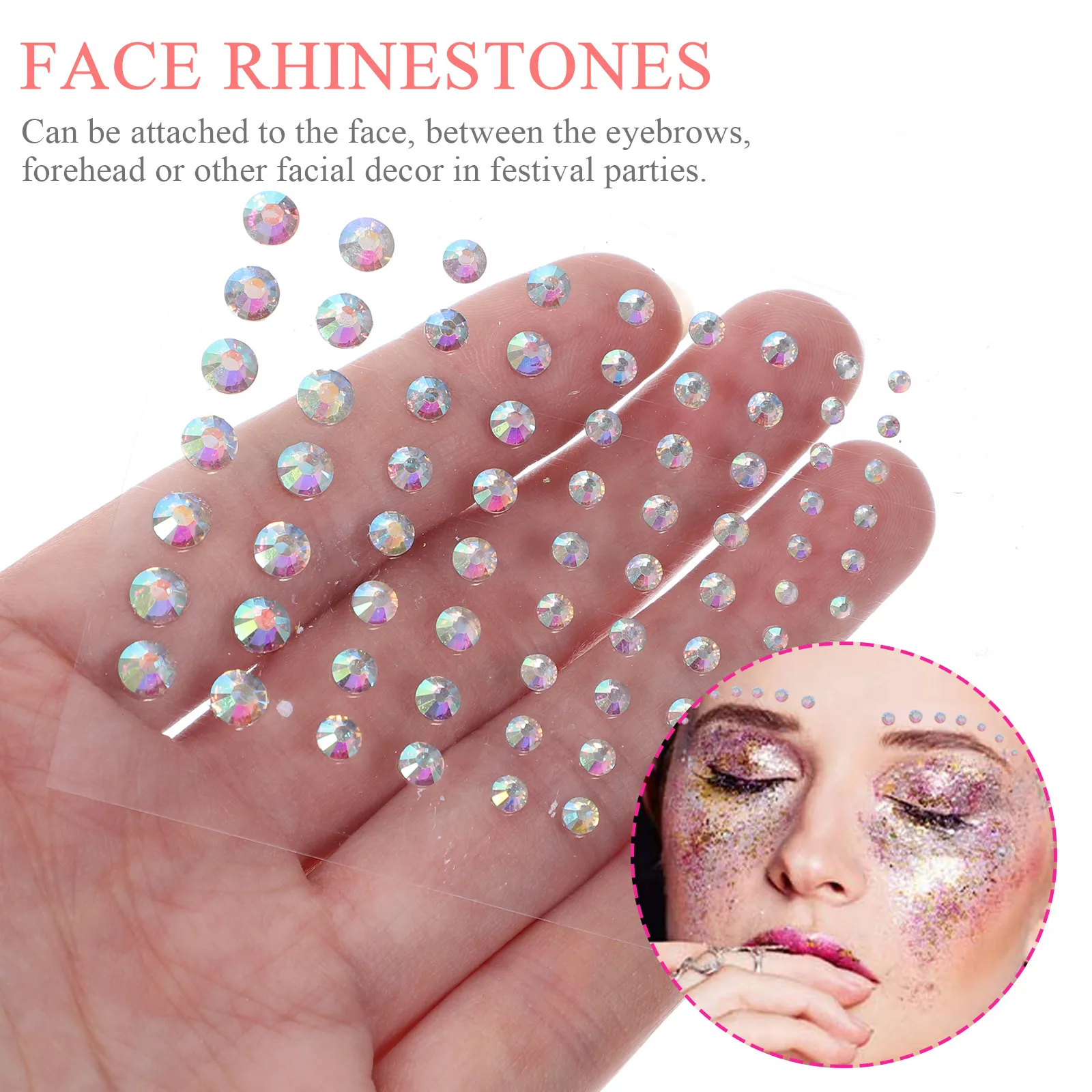 DHgate.com:4 Sheets Stickers: Shimmering Face Jewels for Eye-catching ...