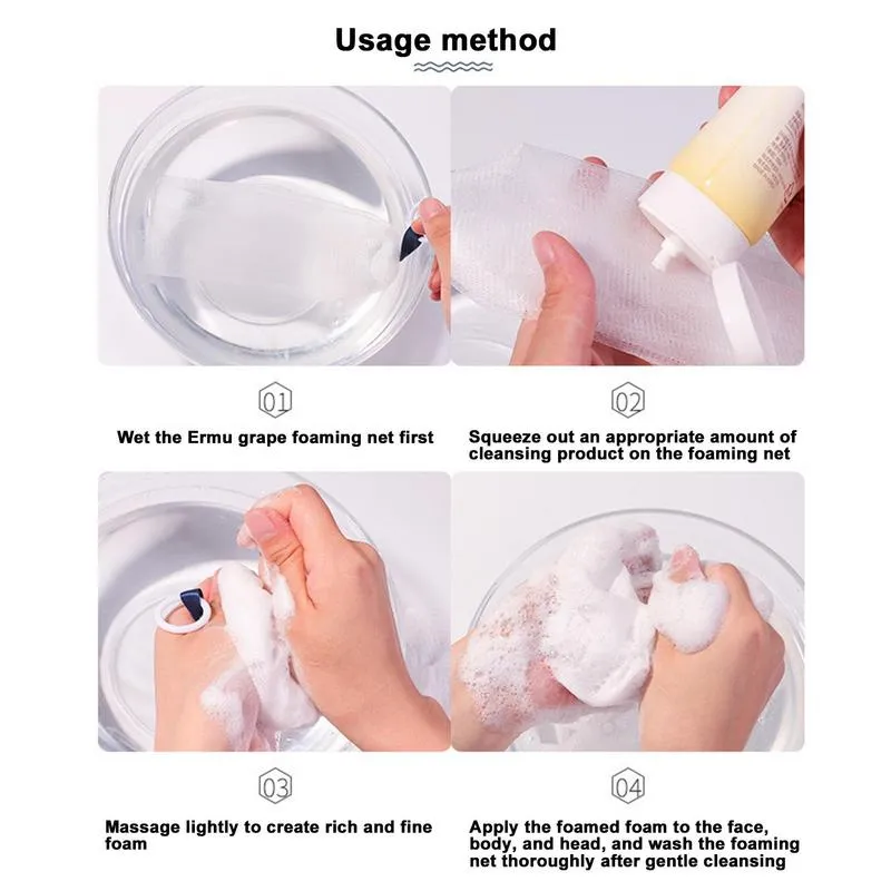 Facial simple face cleanser Foaming Bag - Mesh Net Design with Easy ...