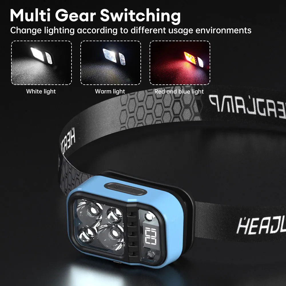 Rechargeable Fishing Headlight: Waterproof LED Headlamp with White ...