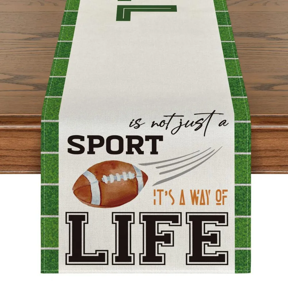 Exquisite Rugby Sports Themed Table Runner | Washable Extra Long Non ...