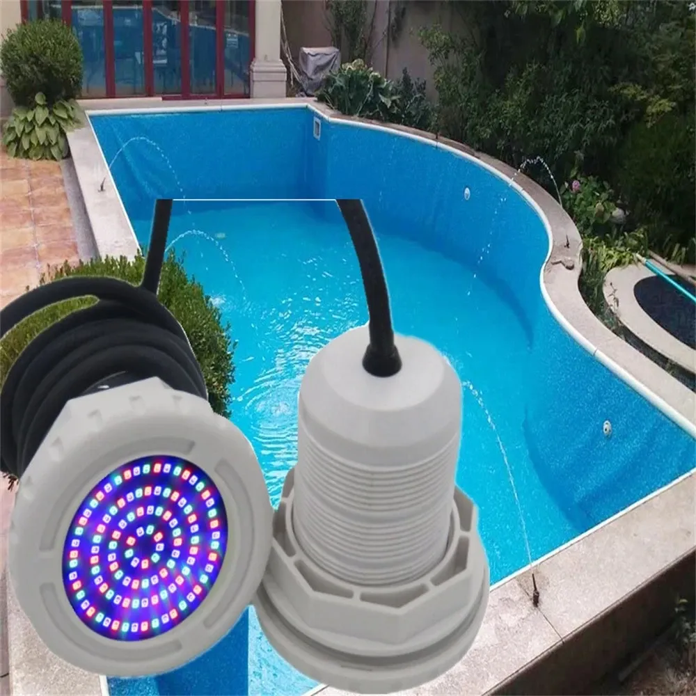 RGB LED Underwater Swimming Pool Pool Lights 15W, Color Changing, IP68 Waterproof, Remote ...