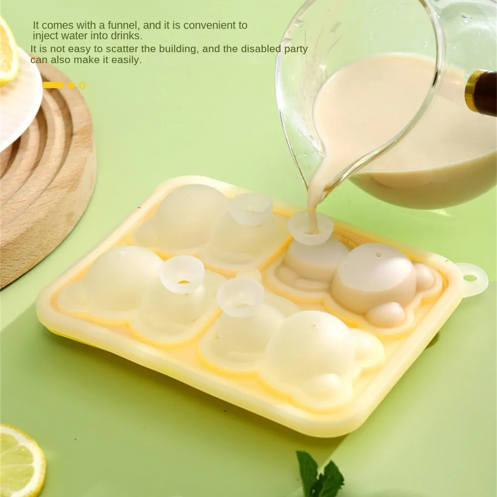 Teddy Bear Ice Mold: 3D Silicone Mold for Cute Ice Cream Treats from ...