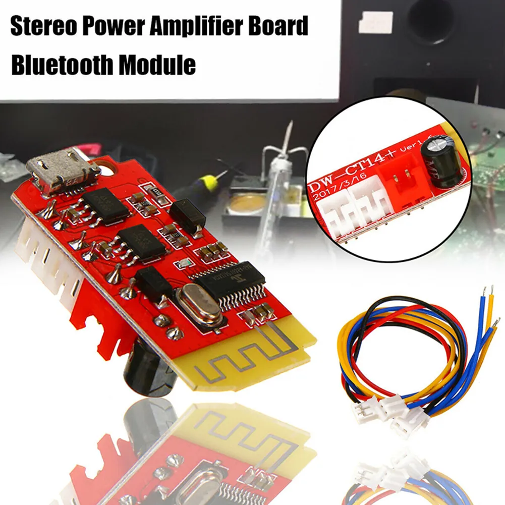 Mini Stereo Amplifier Bluetooth Module Board - CT14 Micro 4.2 Charging Port for Sound Systems ...
