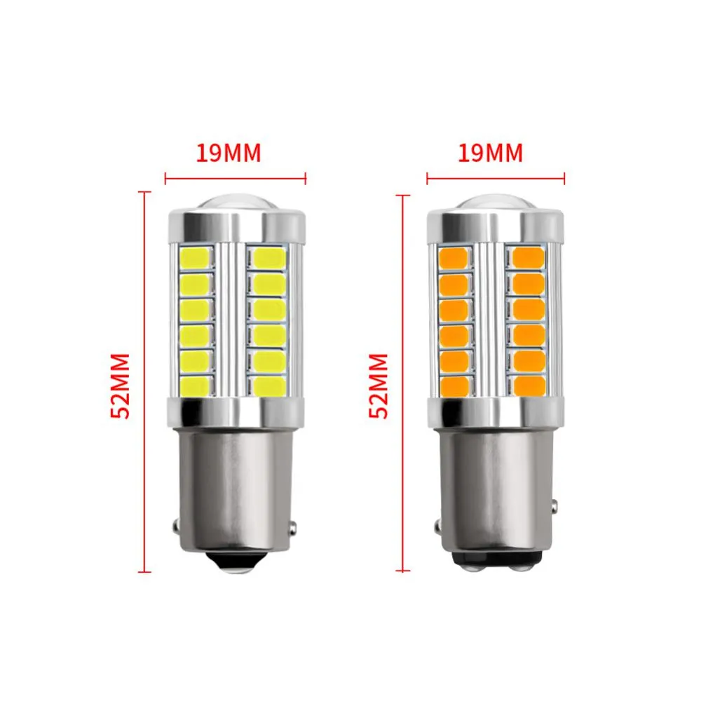 2x 1157 BAY15D LED Bulbs 5730 SMD High Power Red Yellow Brake Tail ...