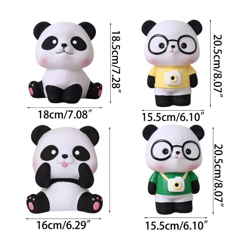 Adorable Panda Piggy Bank: Eco-Friendly Ceramic Coin Bank with Non-Slip ...