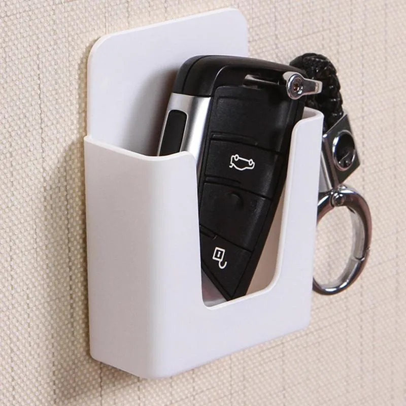 Hole-Free Remote Holder Media Storage Boxes Universal Wall Mount Remote ...