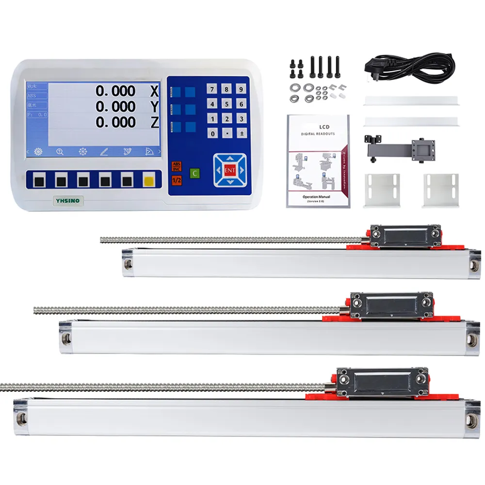 YH800 DRO Kit w/ 7 LCD, KA-300 Linear Scale, 5V TTL Digital Readout ...