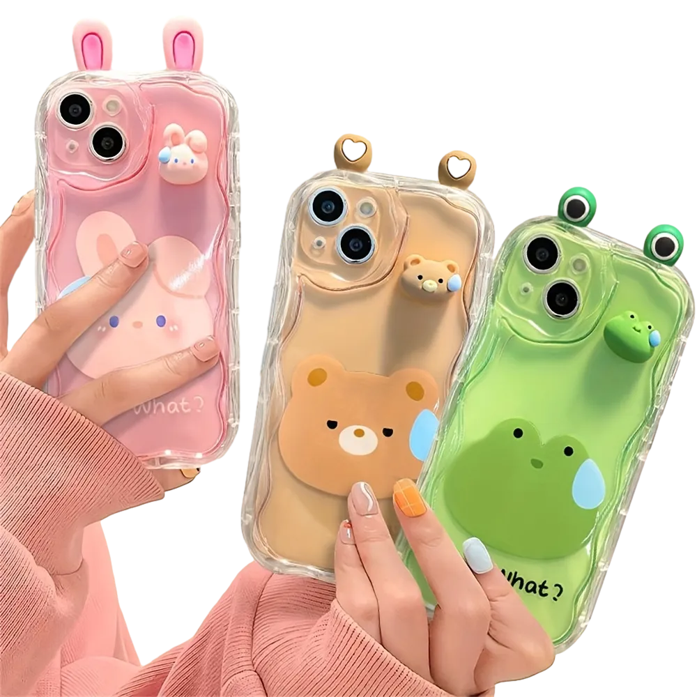 Korean Cute 3D Sweaty Frog Rabbit Silicone Case For VIVO V29E Y17S Y91 ...
