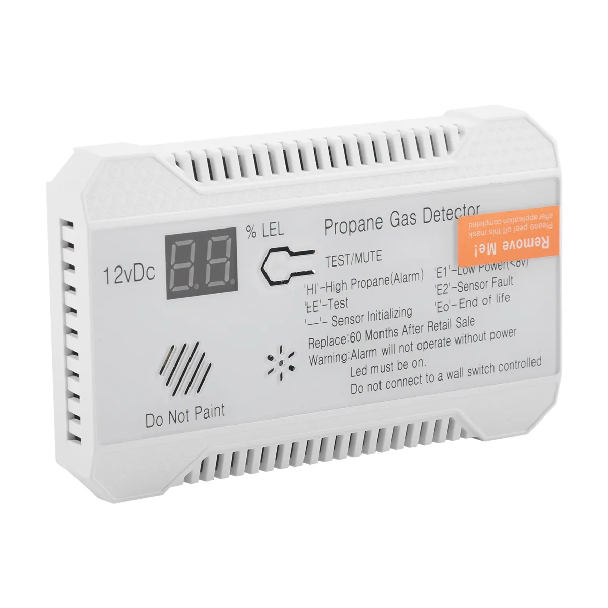 Propane Gas Leak Detector Alarm 12V LPG Natural Gas Sensor, 85DB Siren ...