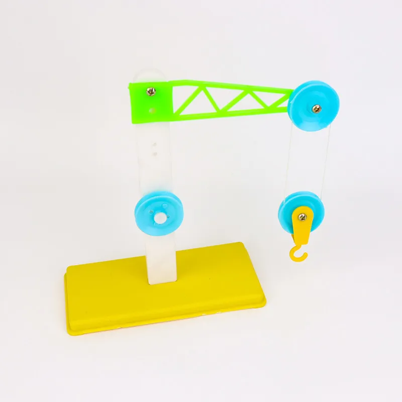 DIY Physics Pulley Crane Science Model Kit with Colorful Pulleys and ...
