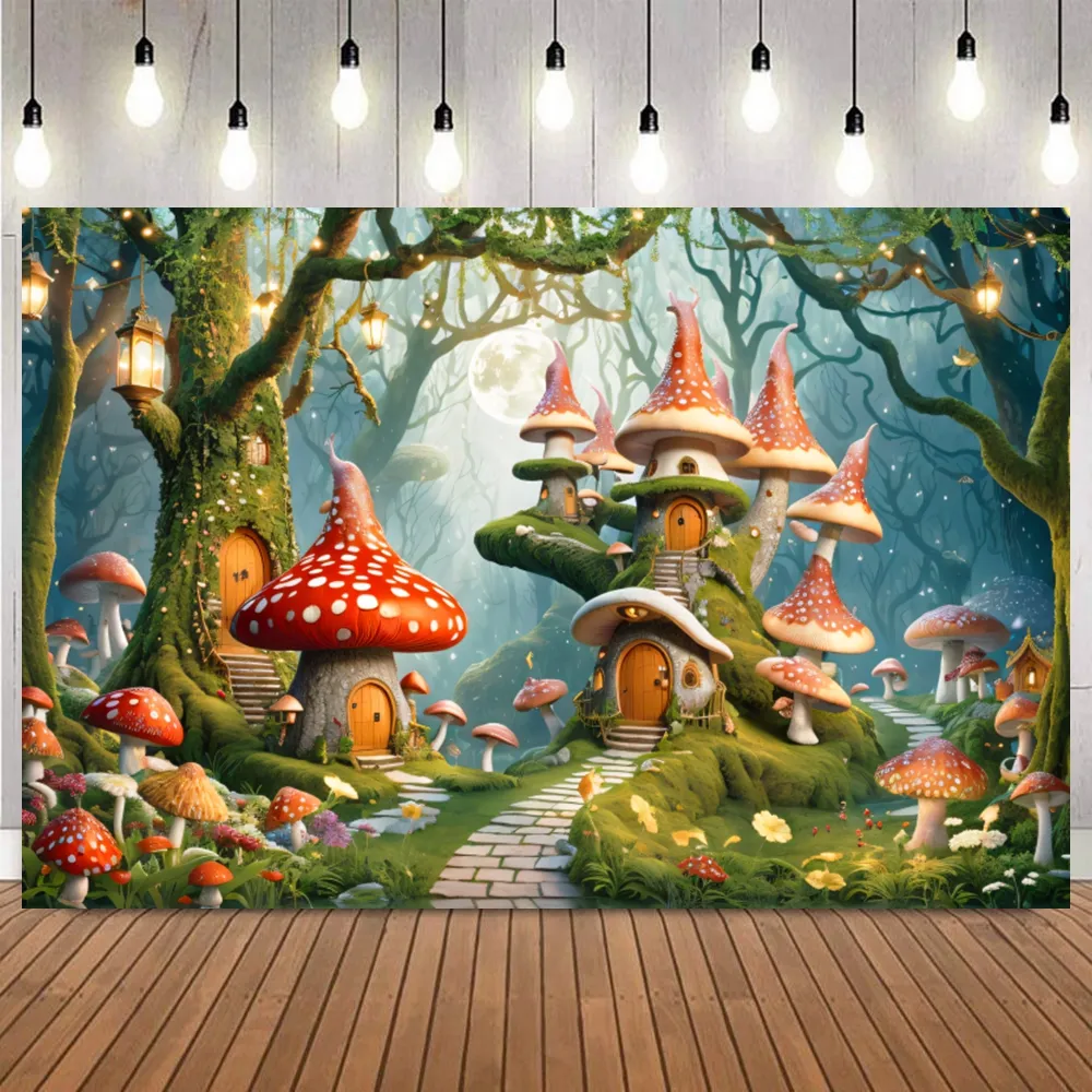 Enchanted Forest Fairy Tale Photography Backdrop With Dreamy Wonderland ...