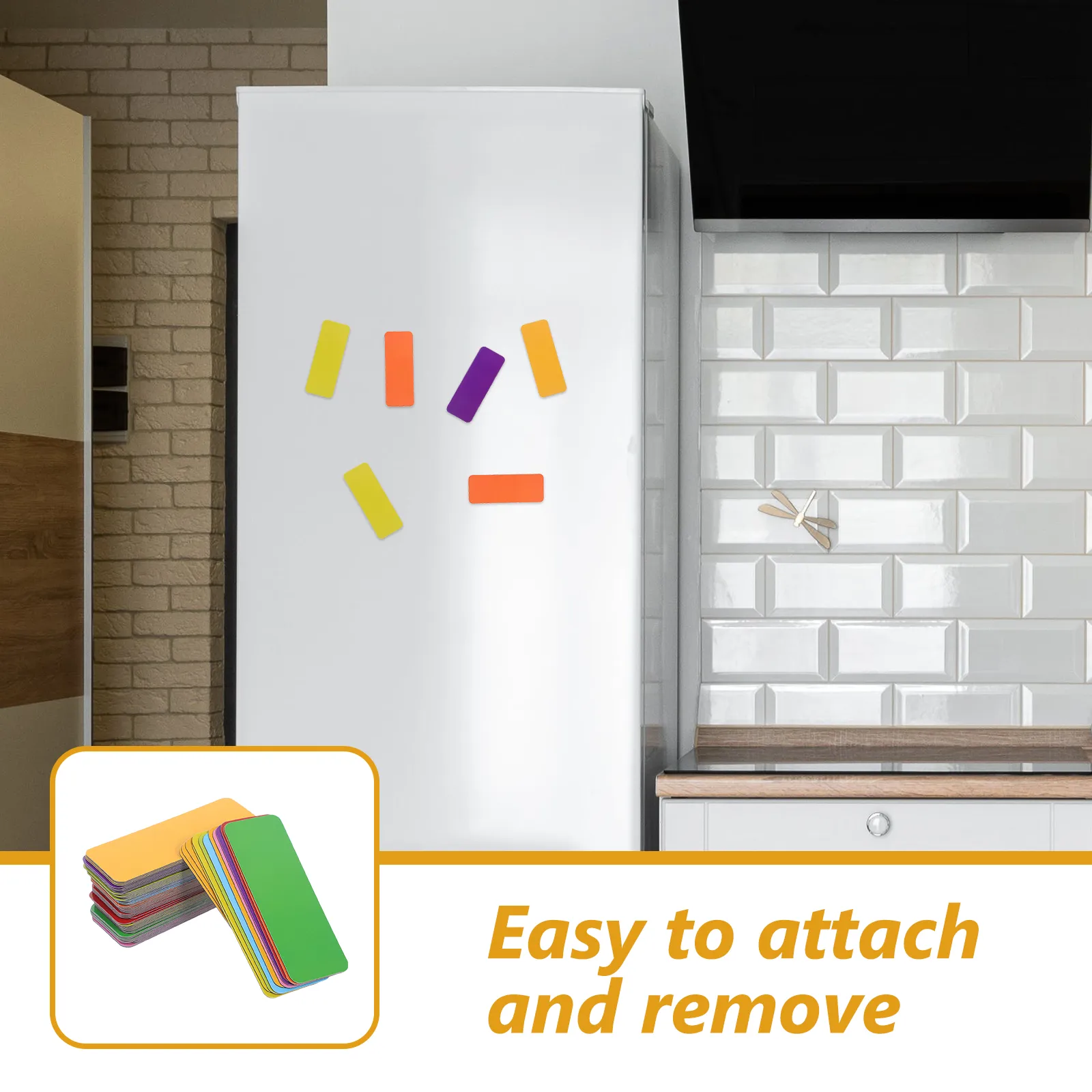 72 Pack Magnetic Dry Erase Labels - Write-On Fridge Magnets for Kitchen ...