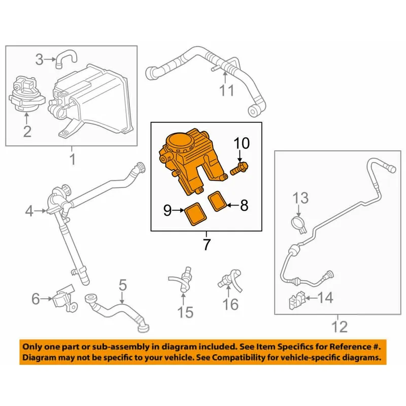 For Porsche Cayenne Panamera V8 Engine Oil Separator 948 107 135 22 ...