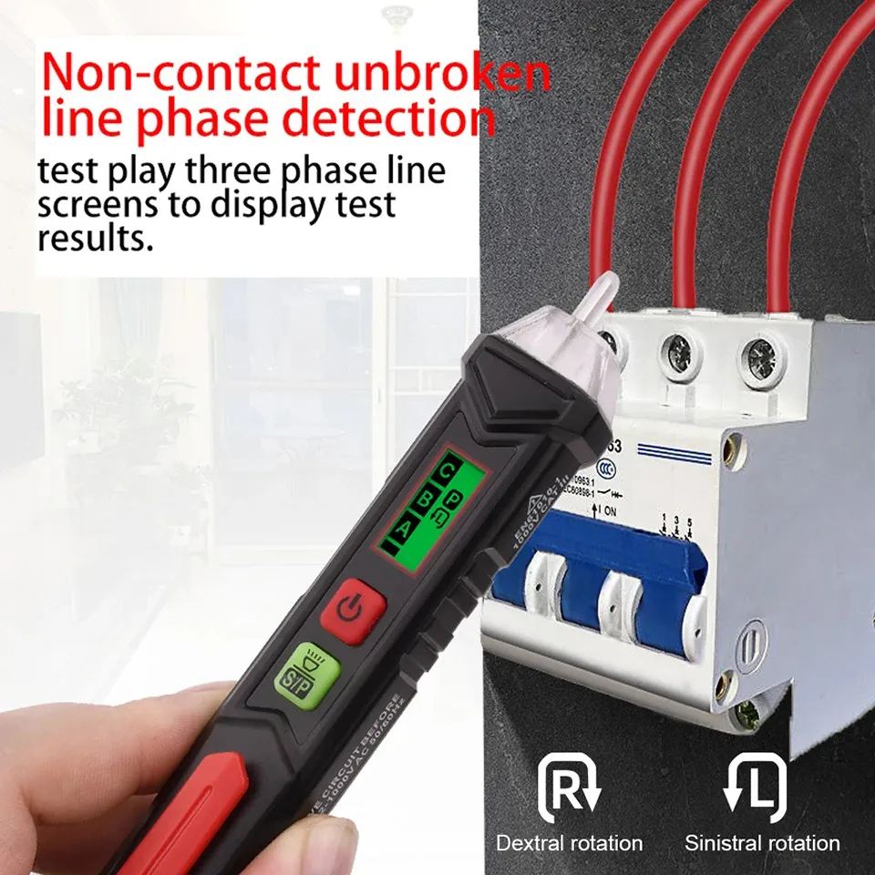 Non-Contact AC Voltage Detector, Digital Smart Voltage Tester, Electric ...