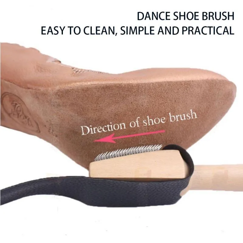 Wood Handle Dance Shoe Cleaning Brush for Ballroom, Latin & Salsa Shoes with Suede Soles from ...