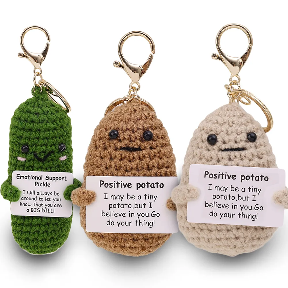 Positive Energy Potato Keychains Handmade Wool... From Dhchicboutique ...