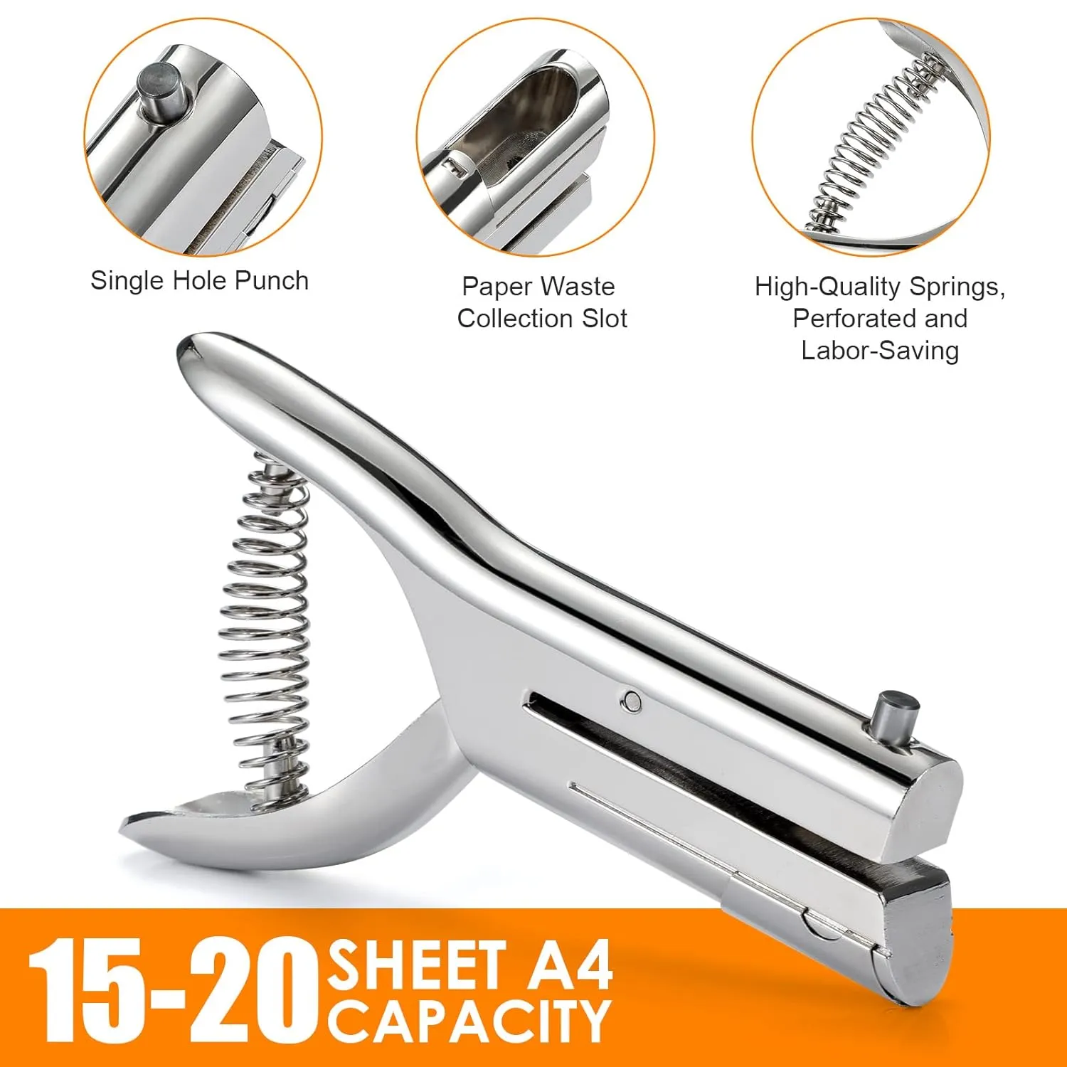 Metal Hole Puncher: Heavy Duty Single Hole Punch With Long Reach ...
