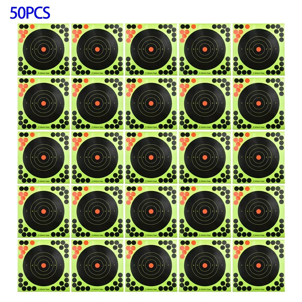 Archery Paper Targets 50 Pack Reactive 8x8 Target Practice Sheets ...