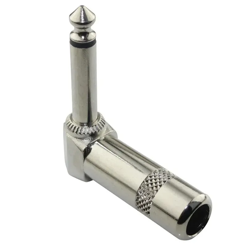 DHgate.com:Right Angle 6.35mm Mono Jack Plug, Metal 1/4" Male Audio ...