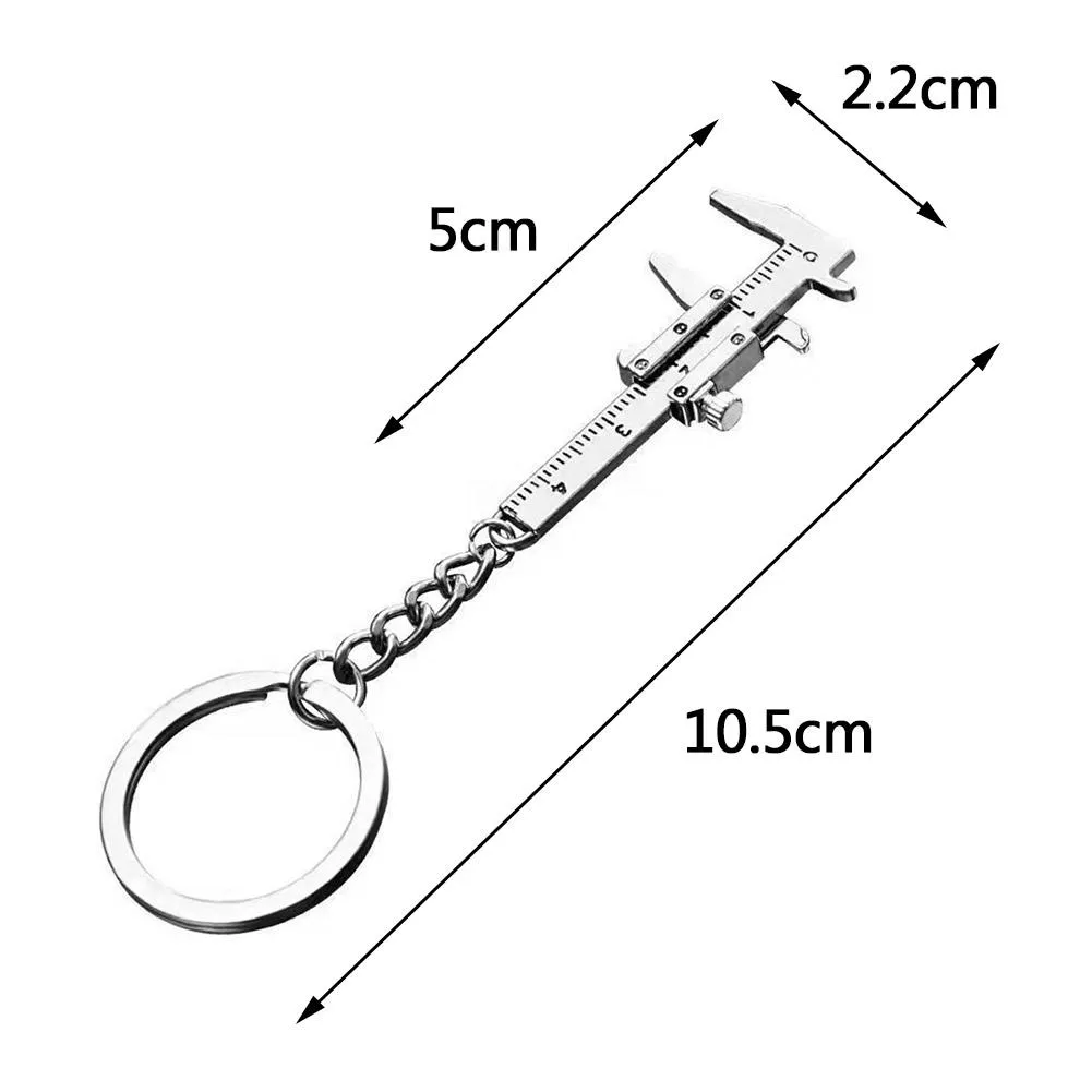 Precision In Your Pocket: Silver Mini Vernier Caliper Keychain Durable ...