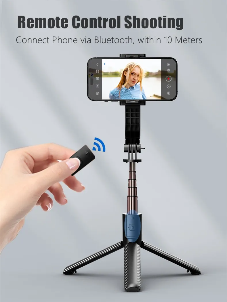 1-Axis Selfie Stick Tripod with Remote: Enhanced Handheld Gimbal ...