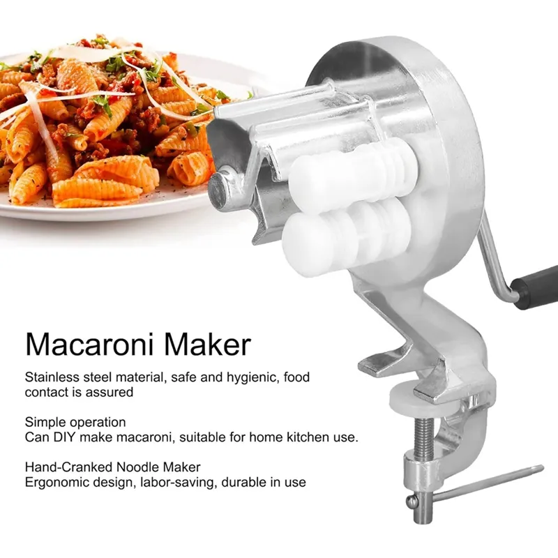 Cavatelli Pasta Maker Machine - Hand Crank Pasta Press for Homemade ...