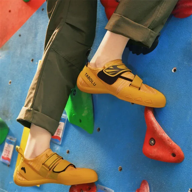 Men's Climbing Shoes, Youth Athletic Sneakers, Blue & Yellow Rock ...